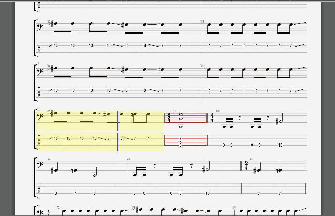 Metallica St Anger Bass guitar tablature - YouTube