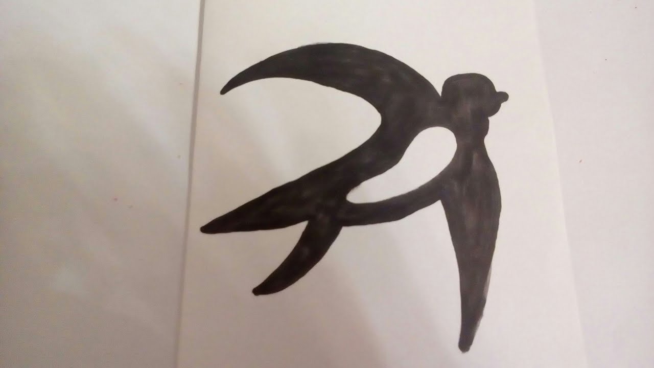 QARANQUŞ NECƏ ÇƏKİLİR ? (Kак Рисовать Ласточку ? ) - YouTube