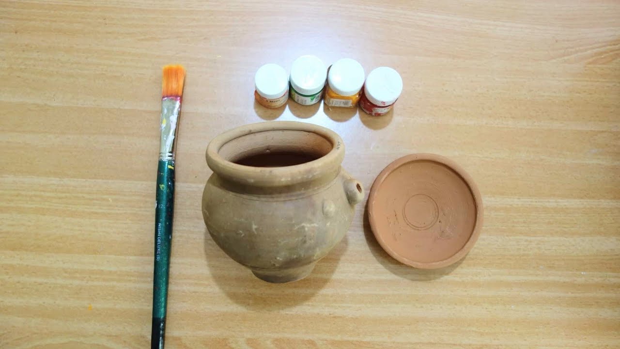 Easy karva pot decoration | Karwa pot painting | how to decorate karva ...