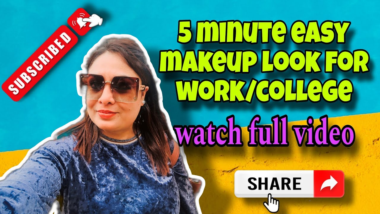 5 minutes easy makeup look for work |office | college🪞💄👌 ...