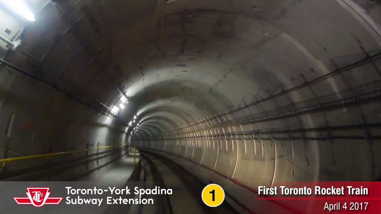 First train on the Line 1 Subway Extension - YouTube