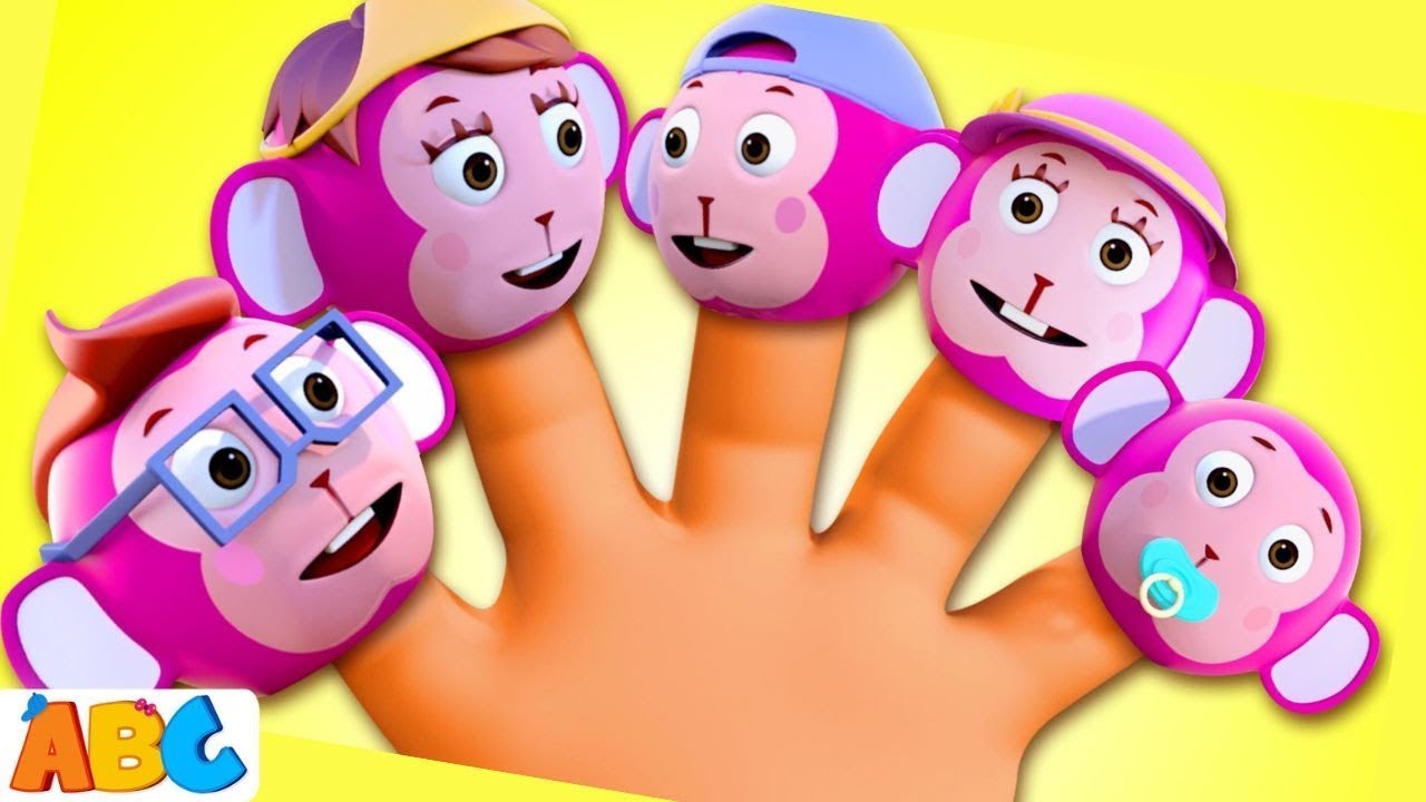 Colorful Monkey Finger Family + Daily Kids Songs By Acche Bache Channel ...