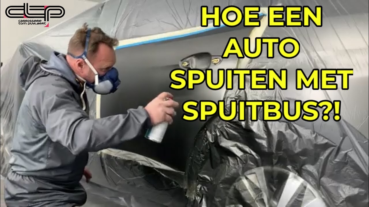 Hoe een auto spuiten met spuitbus ?! - YouTube