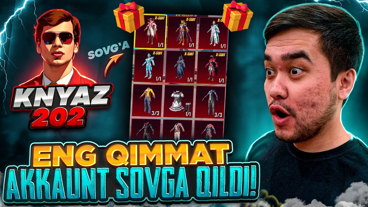 PUBG MOBILE - KNYAZ 202 ENG QIMMAT AKKAUNT SOVG'A QILDILA BUNAQASI BO ...