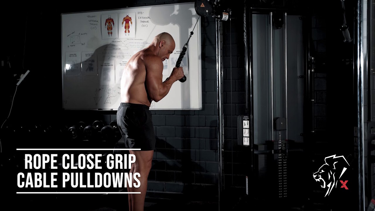 Rope Close Grip Cable Pulldowns - YouTube