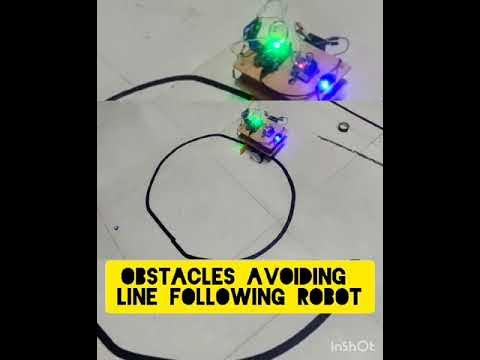 OBSTACLE AVOIDING LINE FOLLOWING ROBOT - YouTube
