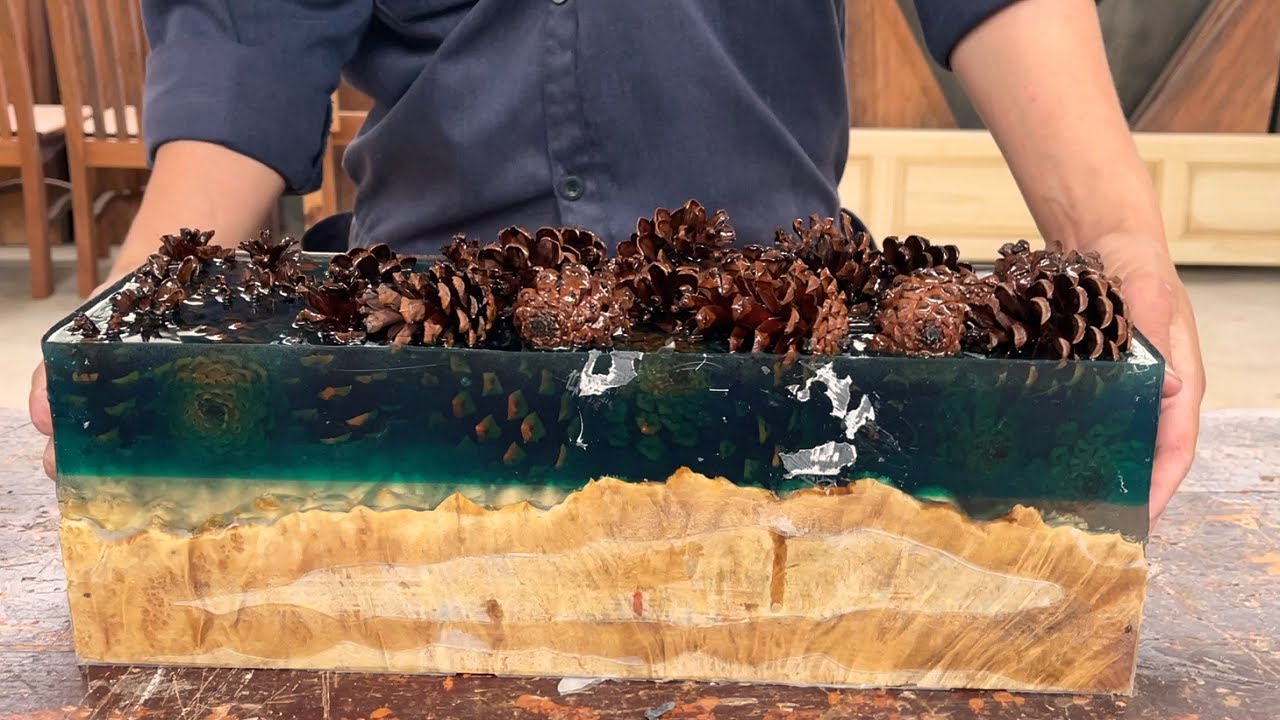 Incredible Woodworking Skills Turn Ugly Wood With Epoxy Into Something ...