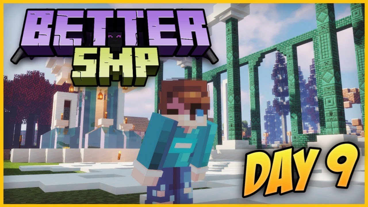 BETTER SMP | Building The Town Hall | Day 9 - YouTube