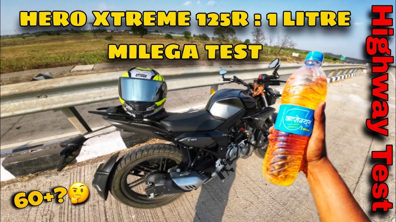 Hero Xtreme 125R Highway Test: 1 Litre ⛽ Milega Test 🔥 60+? | Highway ...