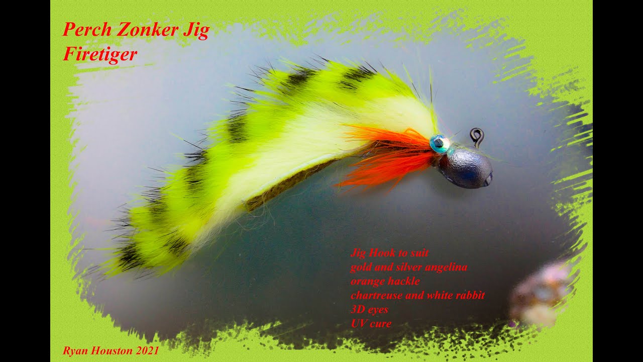 FLY TYING THE PERCH FIRETIGER ZONKER JIG FLY WITH RYAN HOUSTON - YouTube