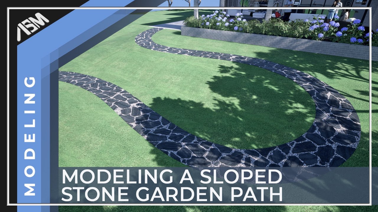 Modeling a Sloping Garden Stone path in Archicad - YouTube