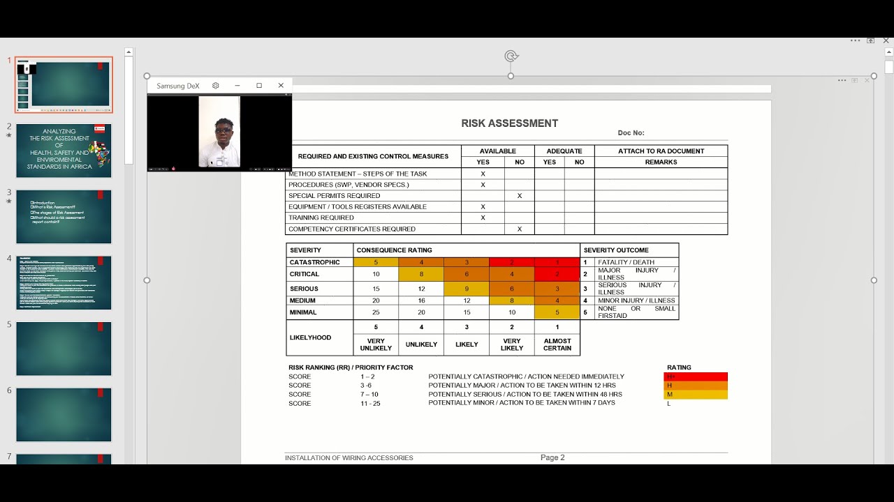 HSE Risk assessment in Africa and How to create a RIsk assessment ...