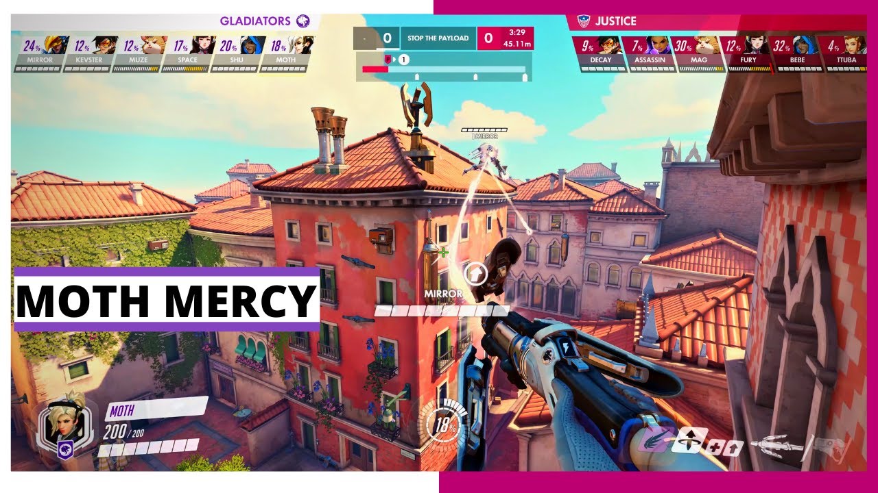 MOTH MERCY POV | Gladiators vs Justice | Overwatch League Season 2021 ...