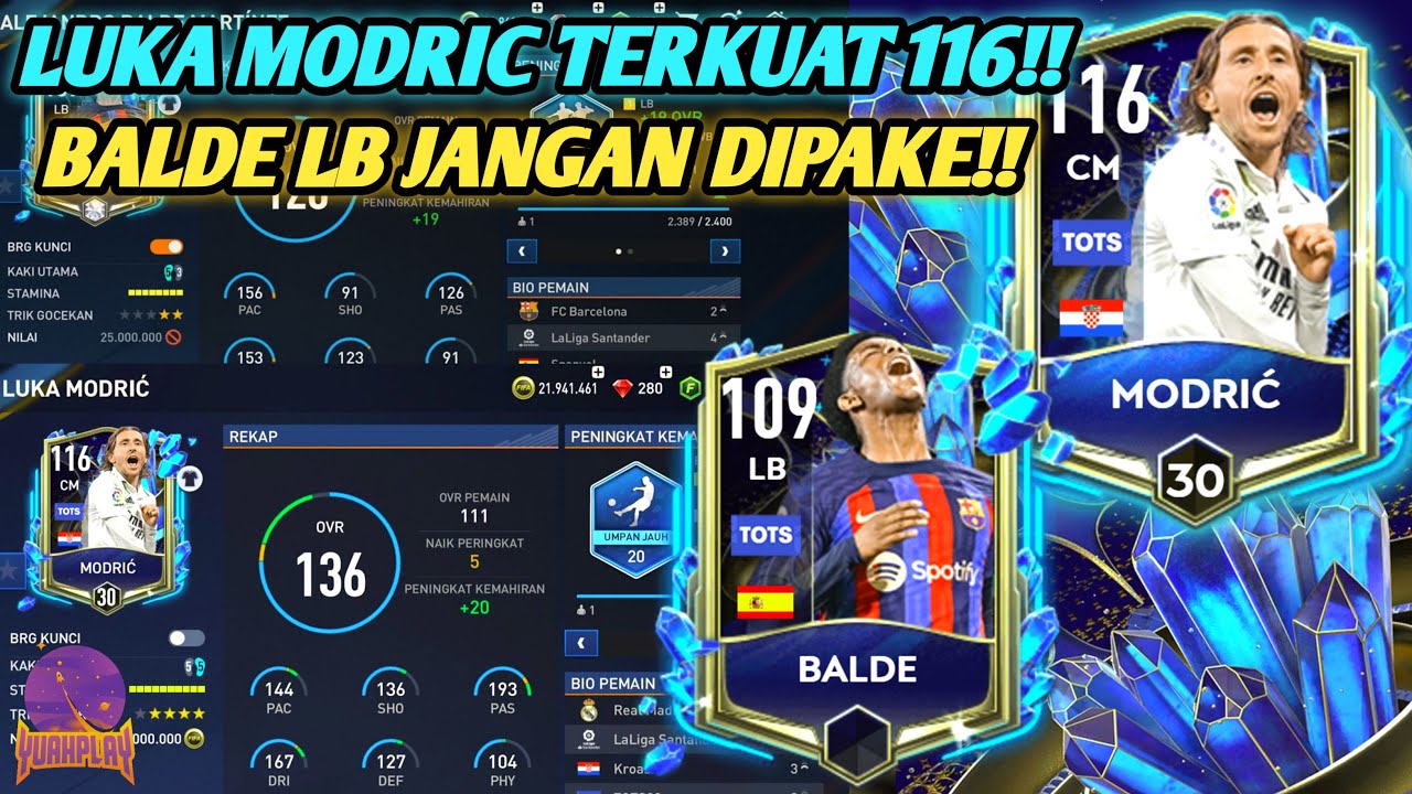 REVIEW LUKA MODRIC OVR 116 GP SANGAT GG DAN BALDE TOTS OVR 109 JANGAN ...