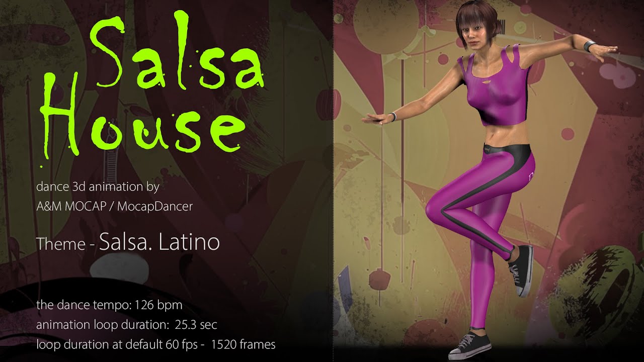 #iClone - Salsa House - #126bpm dance animation loop - YouTube