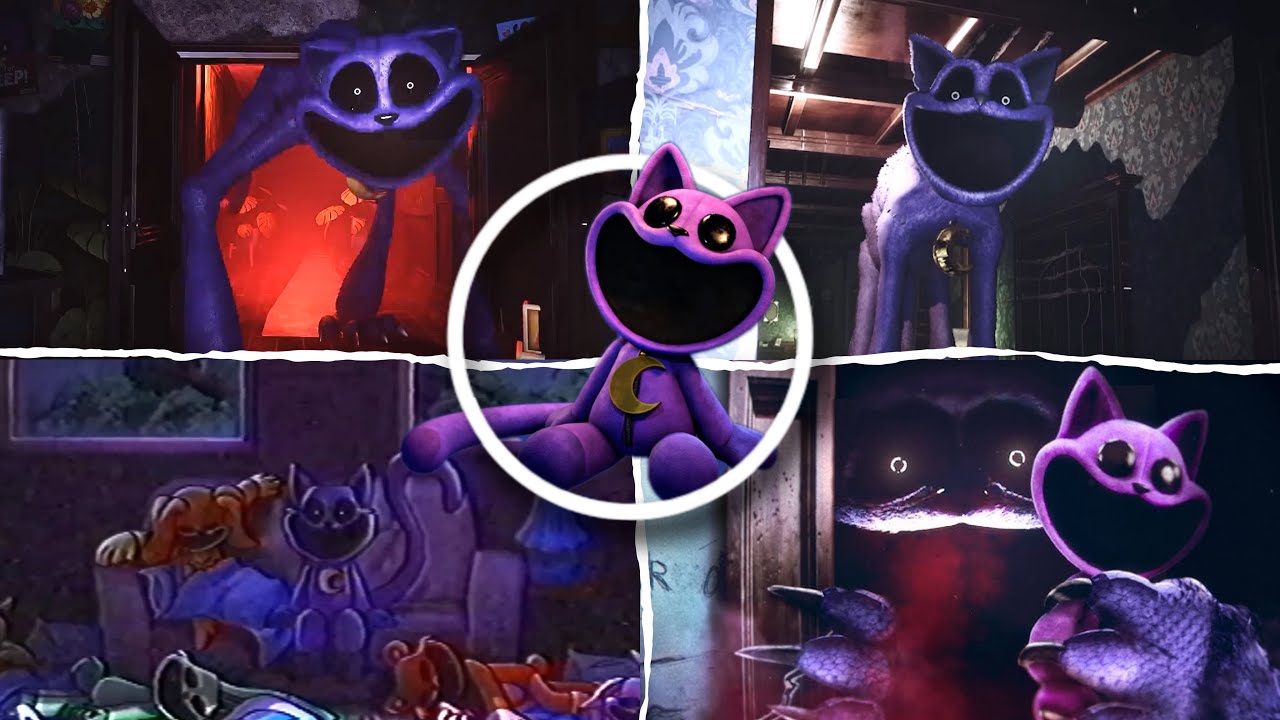 Poppy Playtime: Catnap VHS (secret scene) & ALL Scary Moment - YouTube