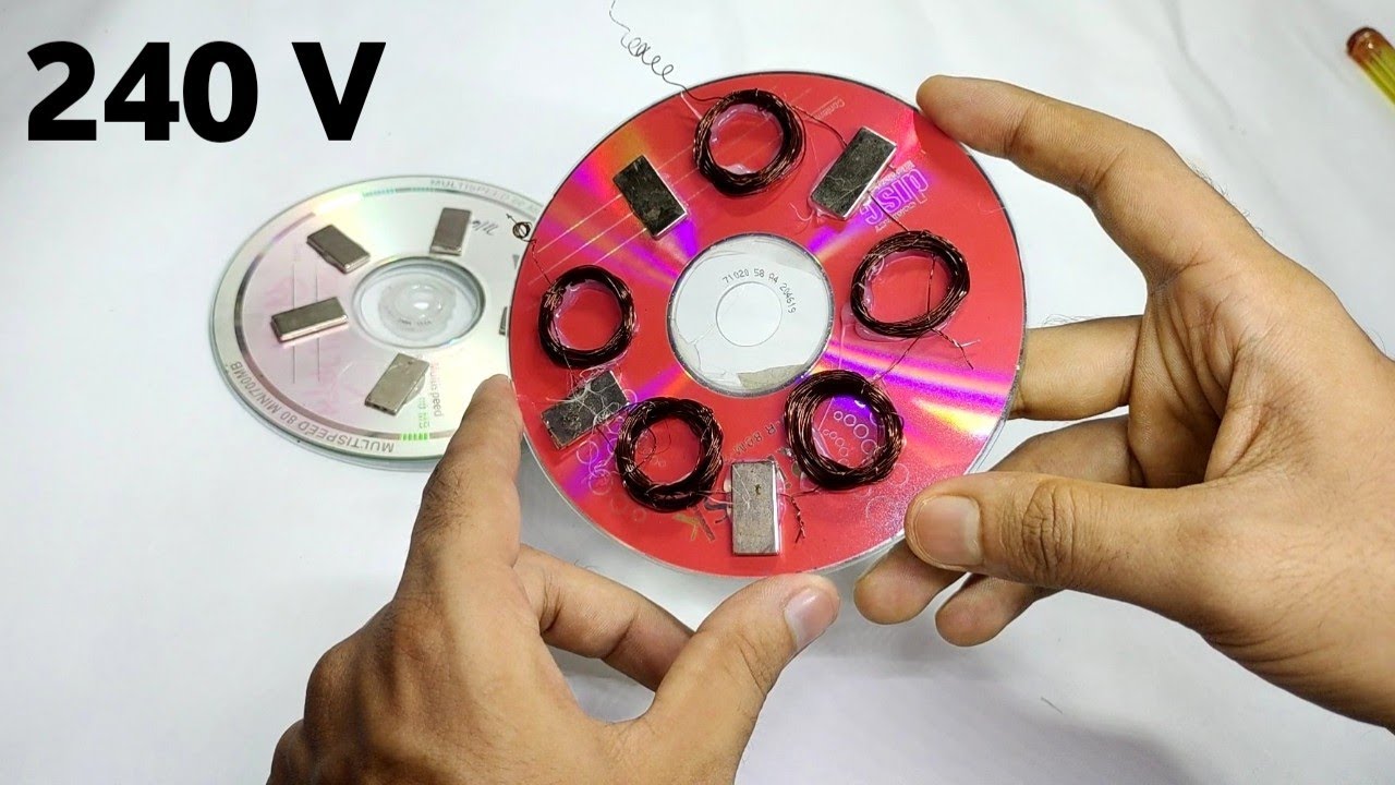 How to make Generator at home from CD || New Experiment Generator - YouTube