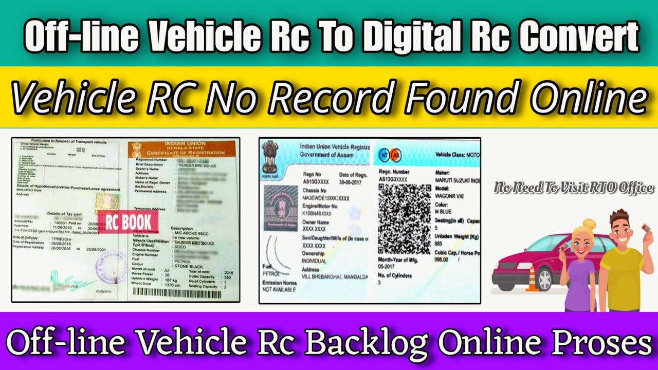 Offline Any Vehicle Rc Backlog Entry Online Prosess,Old Rc To New ...