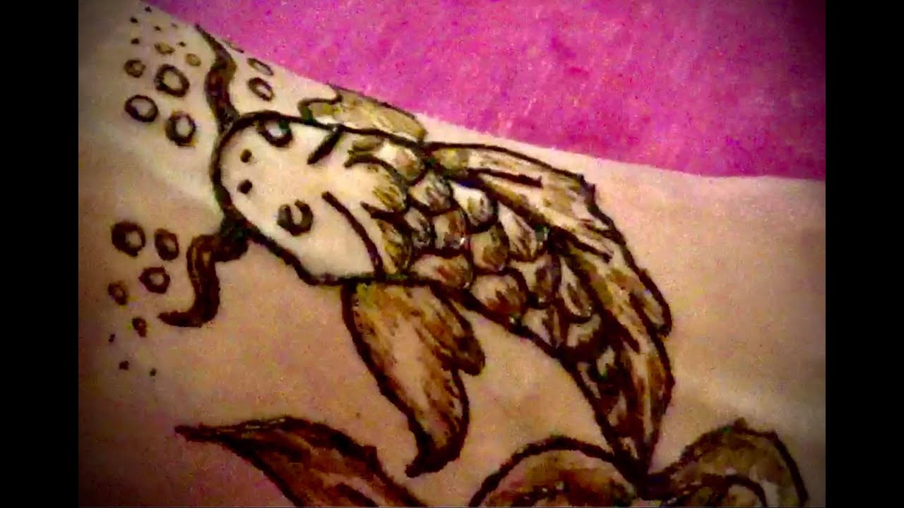 Koi Fish Foot Henna Tattoo - YouTube