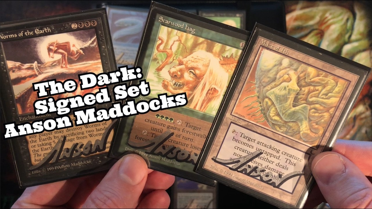 1994 MTG Magic The Gathering The Dark Anson Maddocks Signed Set ...