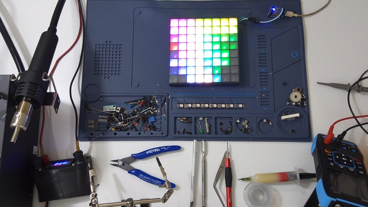 Kako napraviti LED PANEL - DISPLEJ 8x8 piksela od WS2812 led trake ...