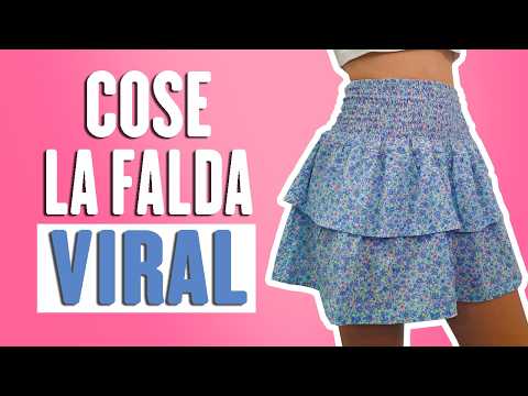 Mi hija me pidió la falda viral de Zara… ¡y se la cosí yo! 🧵✂️ Pollera sin patrón | Tutorial fácil