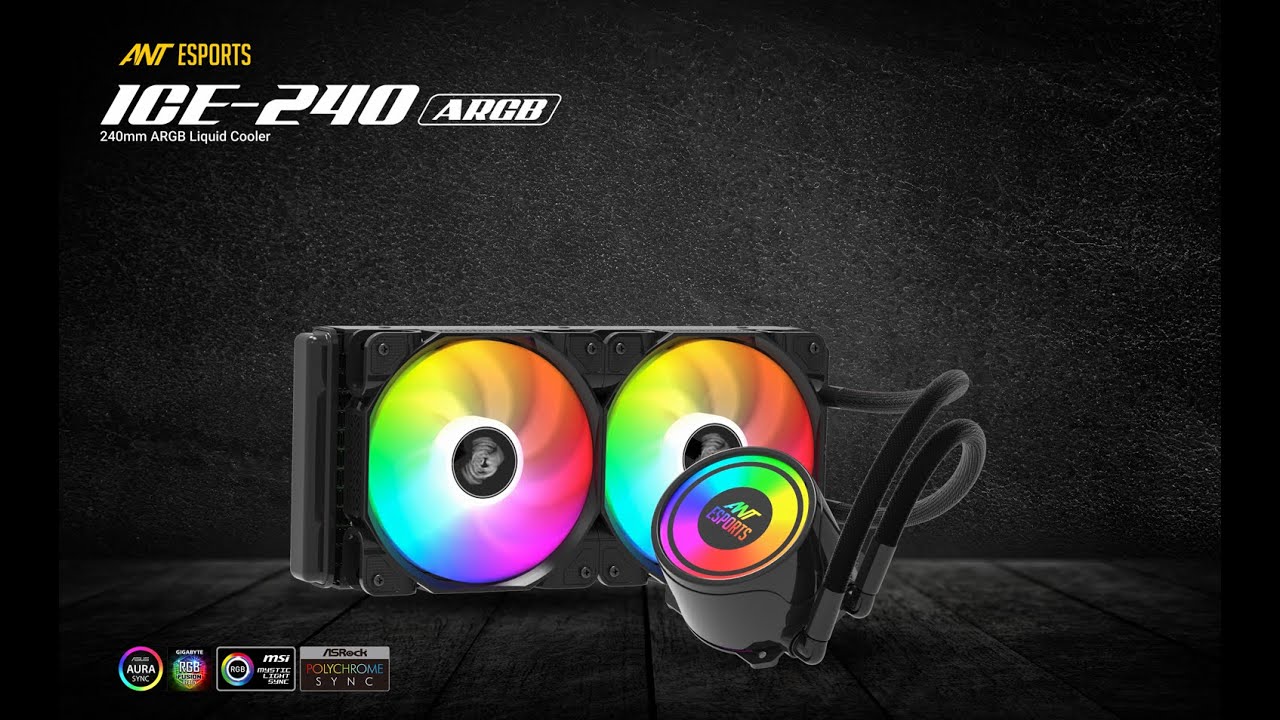 Ant Esports ICE 240 ARGB CPU Liquid Cooler Unboxing - YouTube
