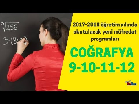 2017-2018 Lise Yeni Müfredat (Öğretim Programı) | COĞRAFYA (9-12).Sınıf