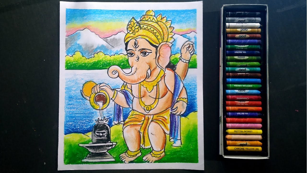 how to draw lord ganesha and lord shiva,shivling drawing how to draw ...