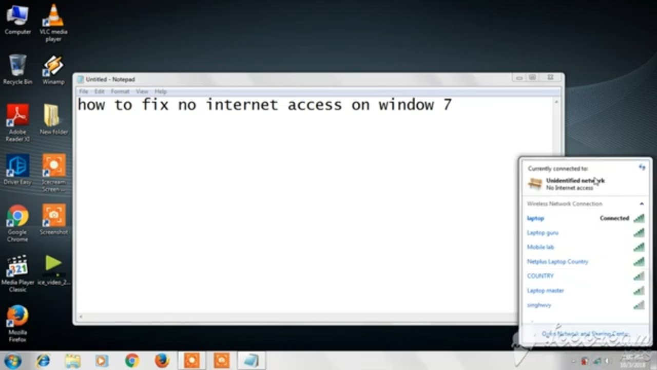 how to fix wifi problem connected but no internet access windows 7 ...