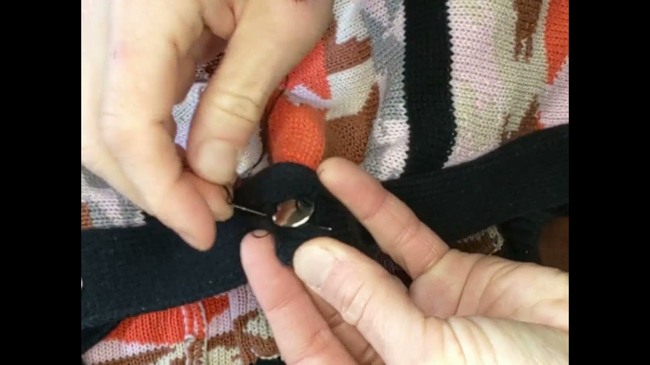Knit fabric tear around snap - Repair it with VixEcoDesigns - YouTube