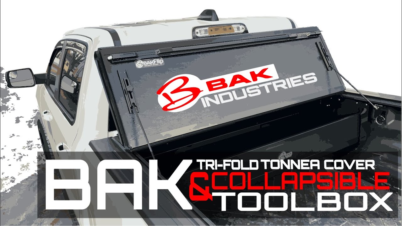 BAK Flip Tri-Fold Bed Cover and Collapsible Tool Box Install & Review ...