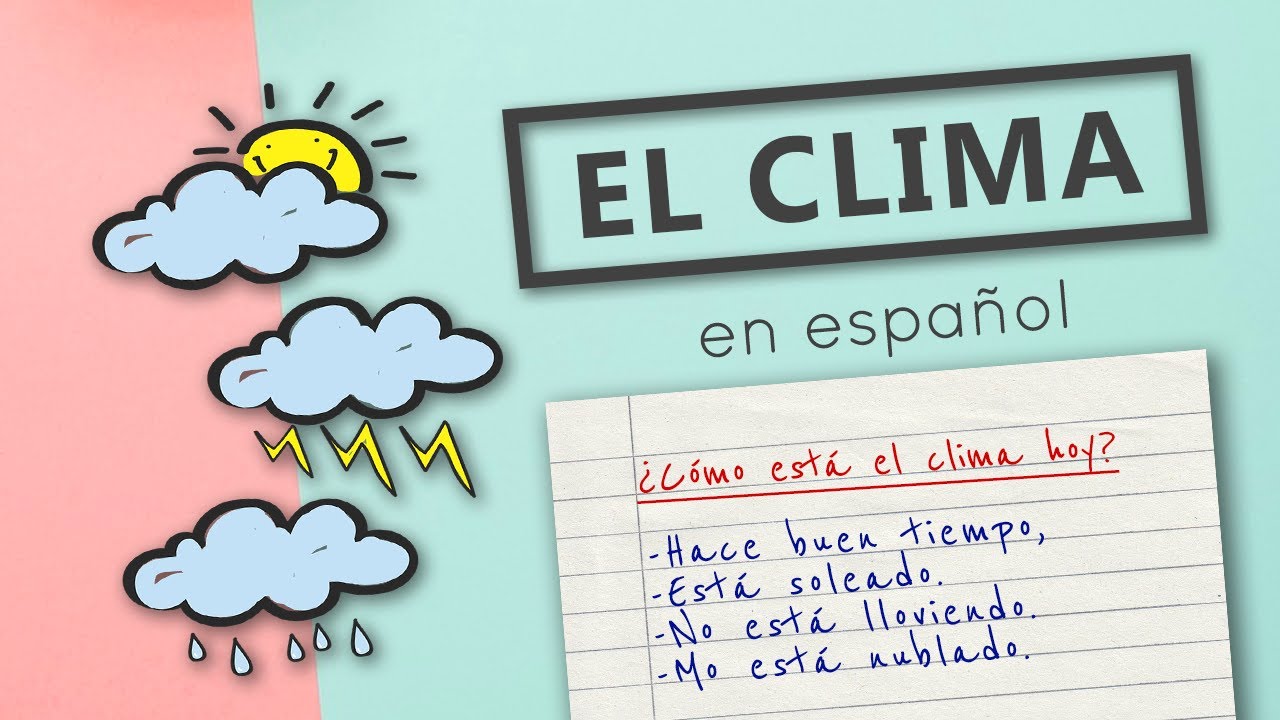 El Clima en Español (+Ejercicios) - YouTube
