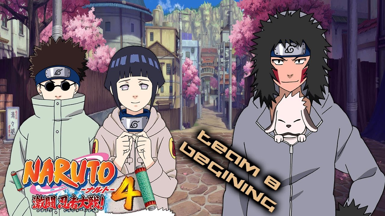 Naruto Clash of ninja 4 Three man cell (Team 8 Beginning) - YouTube