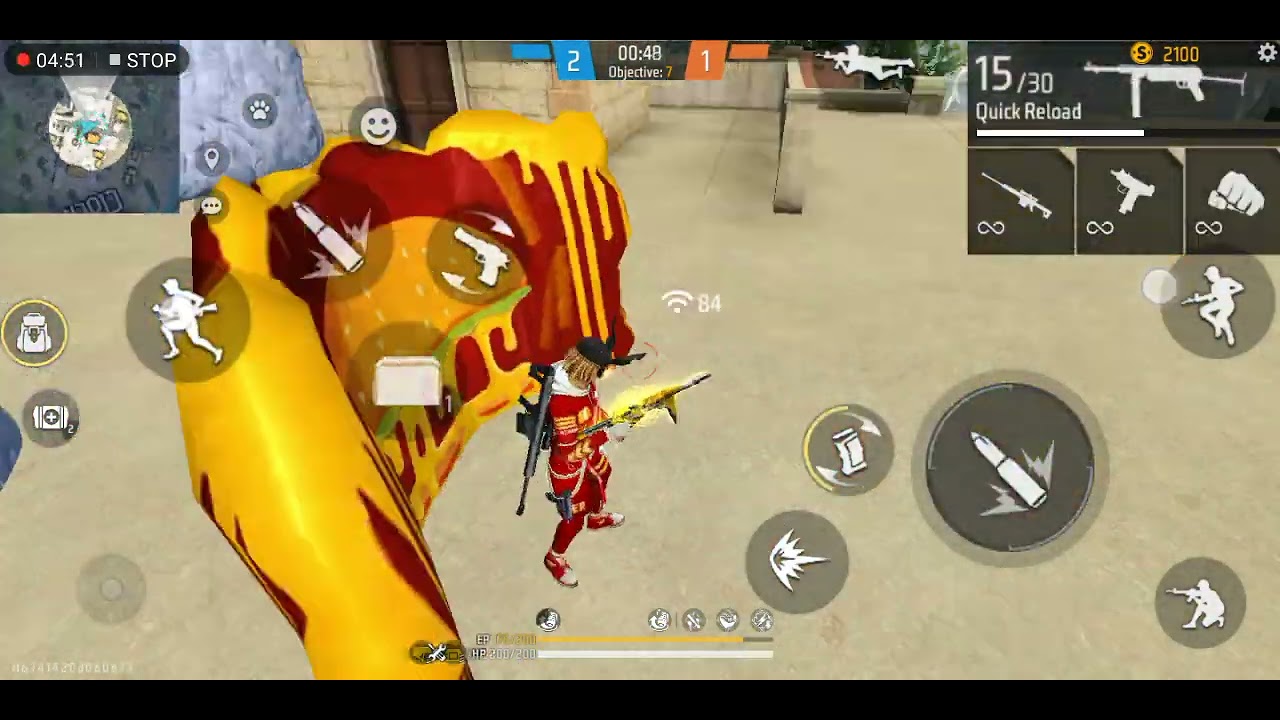 Ff castom play with bot player🤣 - YouTube