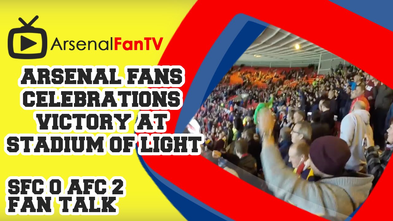 Arsenal Fans Celebrations Victory At Stadium Of Light - Sunderland 0 ...