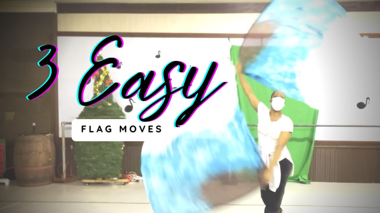 3 Easy Flag Moves | Beginner Flag Choreography - YouTube