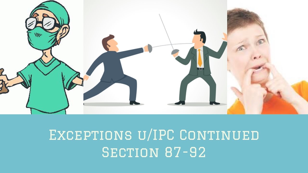 Exceptions U/IPC Continued- Section 87-92 - YouTube
