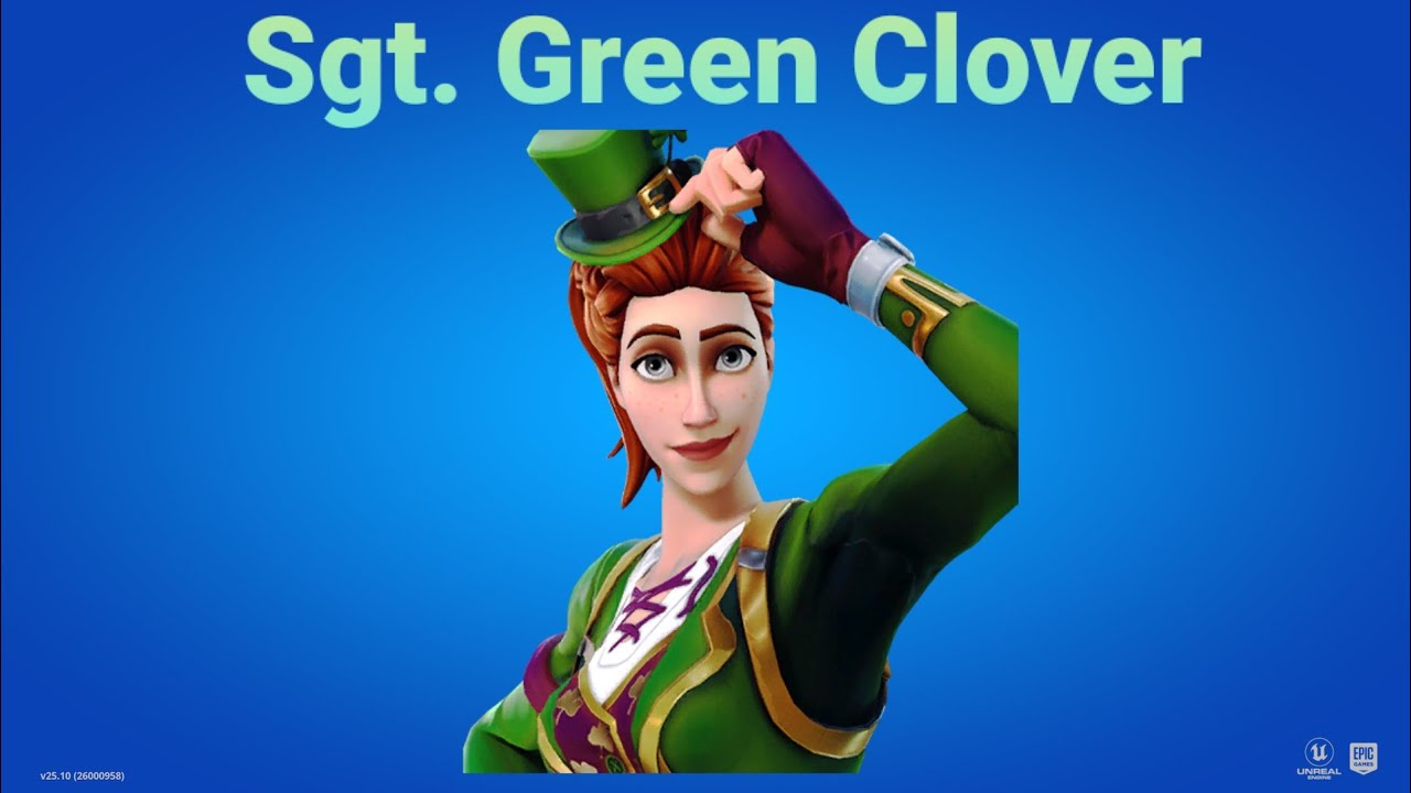 Sgt. Green Clover Skin Combo | Fortnite - YouTube