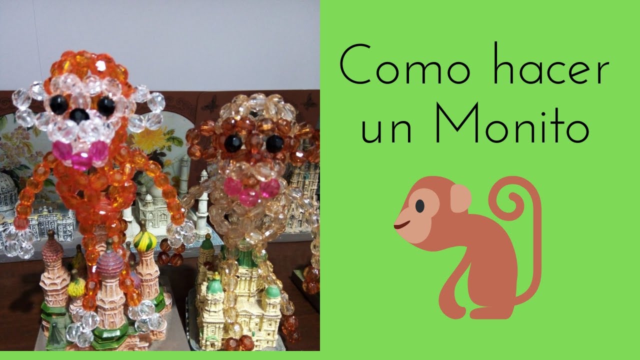 Cómo hacer un Monito con perlas o cuentas🐵 - YouTube