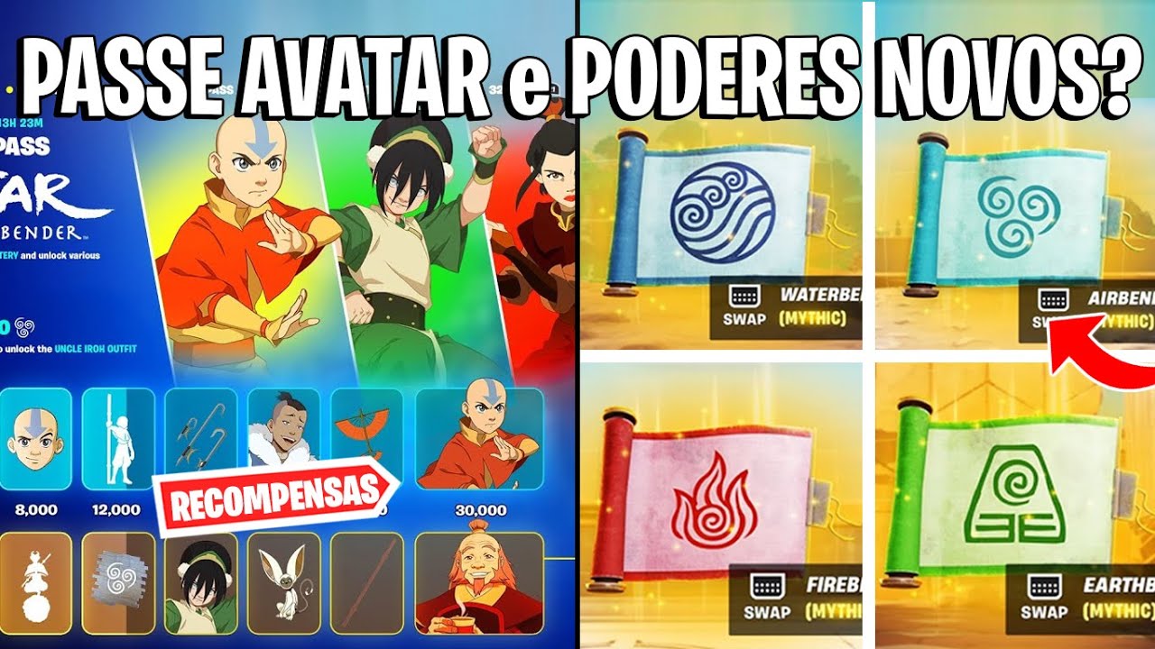 FORTNITE - AVATAR PASSE DE BATALHA, NOVOS PODERES e MUDANÇAS? - YouTube