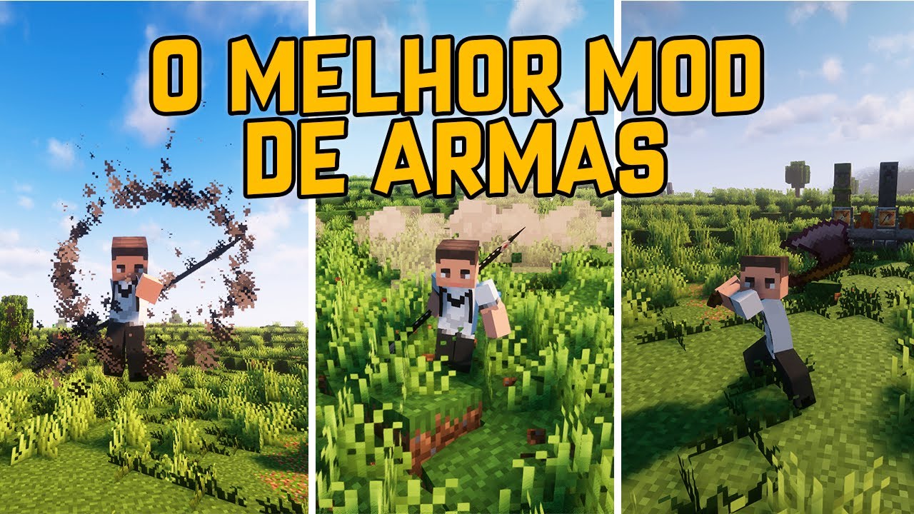 O MELHOR MOD de ARMAS para MINECRAFT – WEAPONS OF MIRACLES: Armas ...