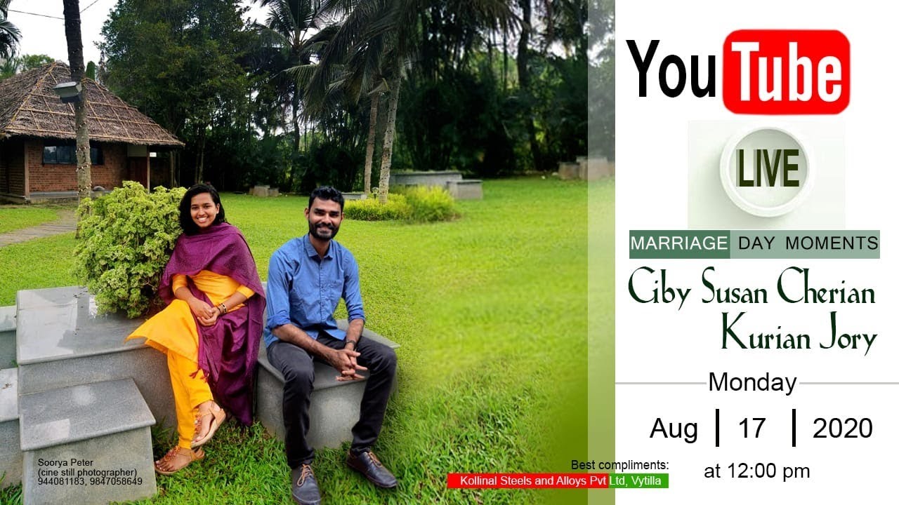 MARRIAGE DAY MOMENTS OF CIBY SUSAN CHERIAN to KURIAN JORY ON 17-08-2020 ...