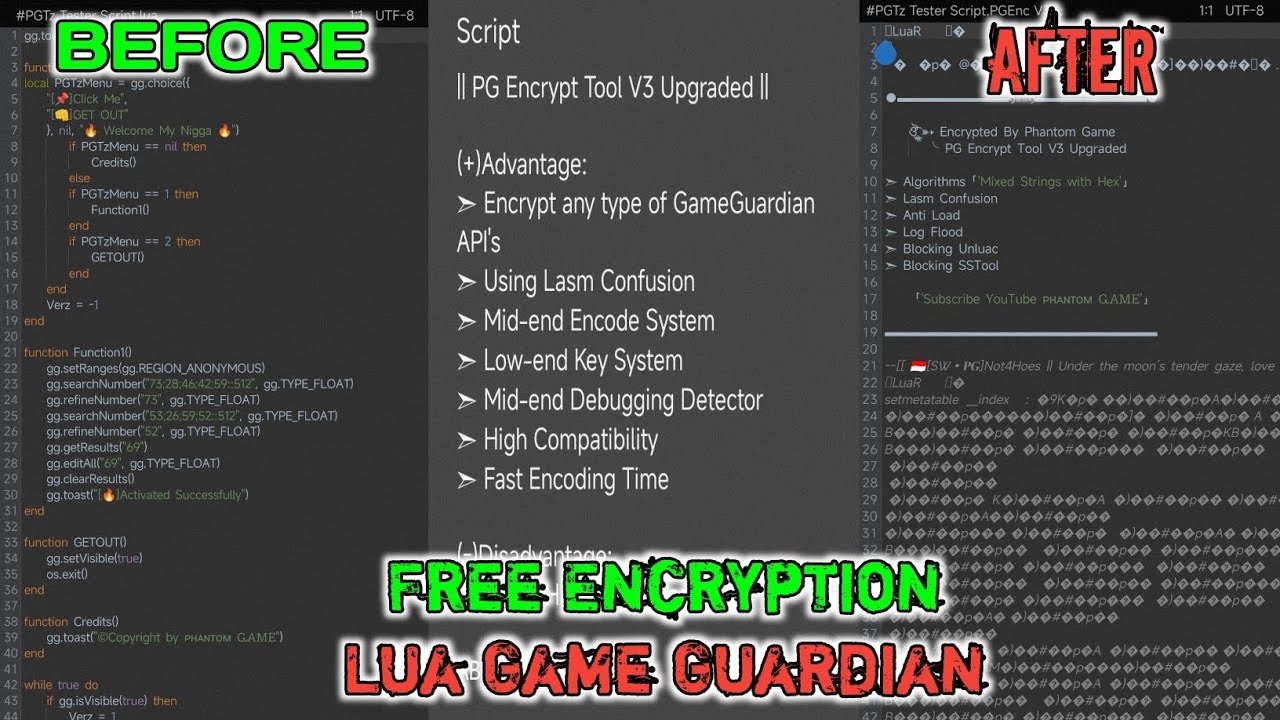 How to Encrypt Script Lua Game Guardian || Encryption V3 Upgraded || - 2025 - YouTube