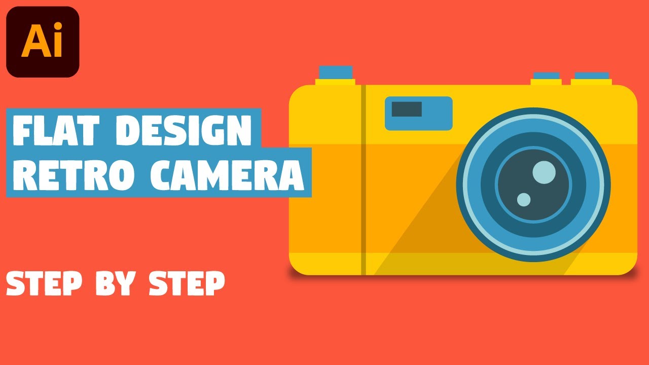 Retro Photo Camera in 7 EASY STEPS | Illustrator CC tutorial - YouTube