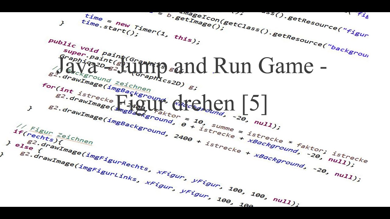 Java - Jump and Run Game - Figur drehen [5] - YouTube