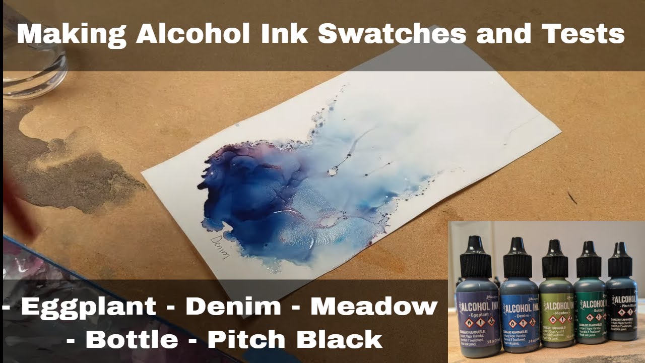 How I make Alcohol Ink color swatches and do tests with Tim Holtz ...
