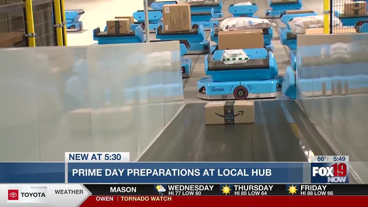 Amazon Air Hub at CVG prepares for Prime Day - YouTube