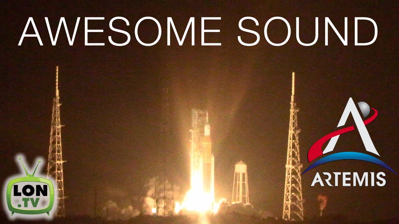 Actual Sound of the Artemis I SLS Rocket Launch! Use Headphones! No ...