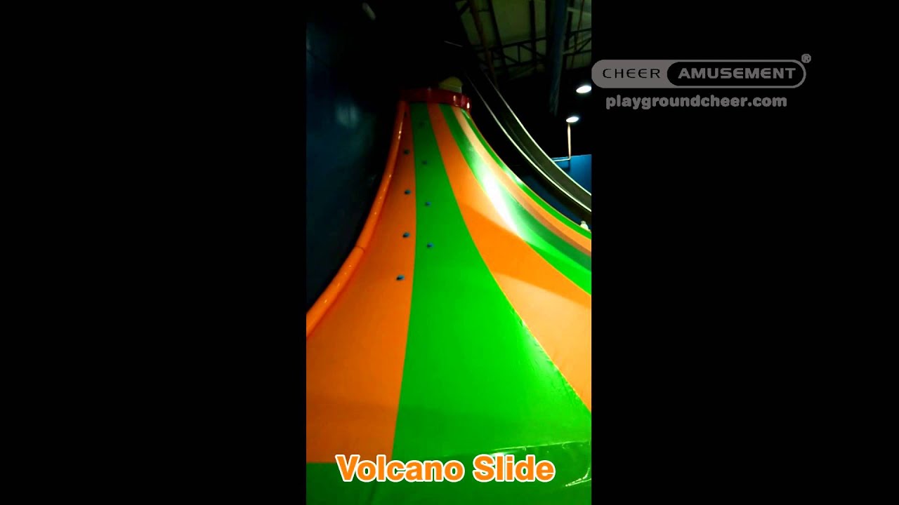 Volcano Slide Cheer Amusement the soft play manufacturer - YouTube